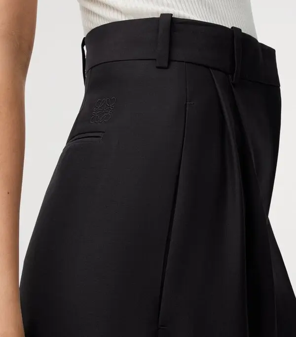 Loewe Wool-silk Wide-leg Trousers