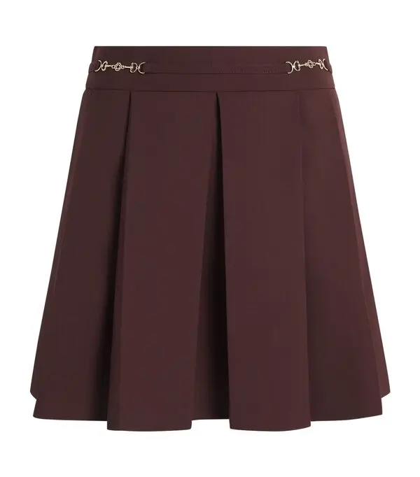 Maje Wool-blend Pleated Mini Skirt
