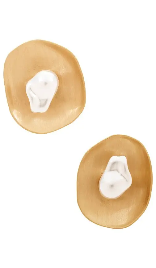 Cult Gaia Marzia Earrings - Brushed Brass