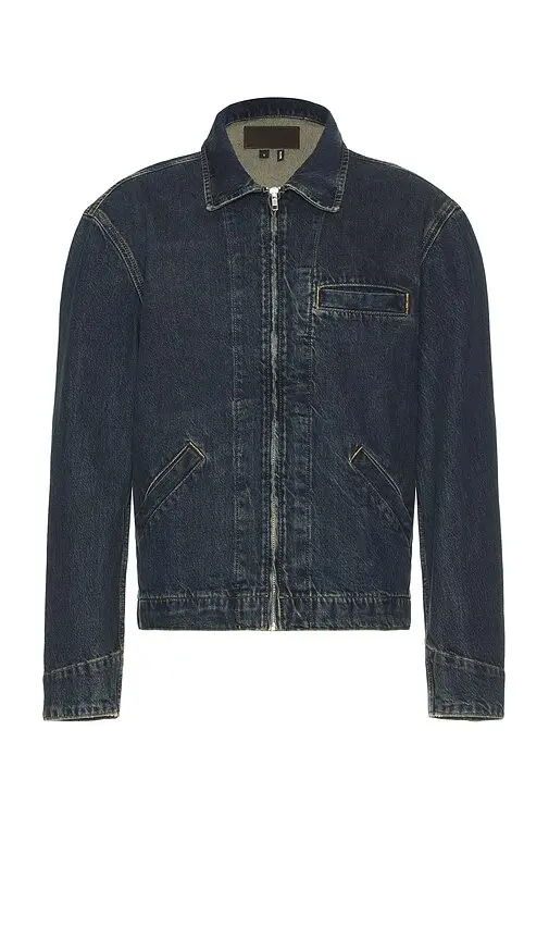 Paige Mauricio Denim Zip Up Jacket