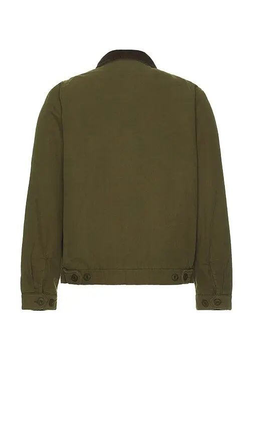 Rhythm Men's James Jacket – Olive Green Canvas With Sherpa Lining