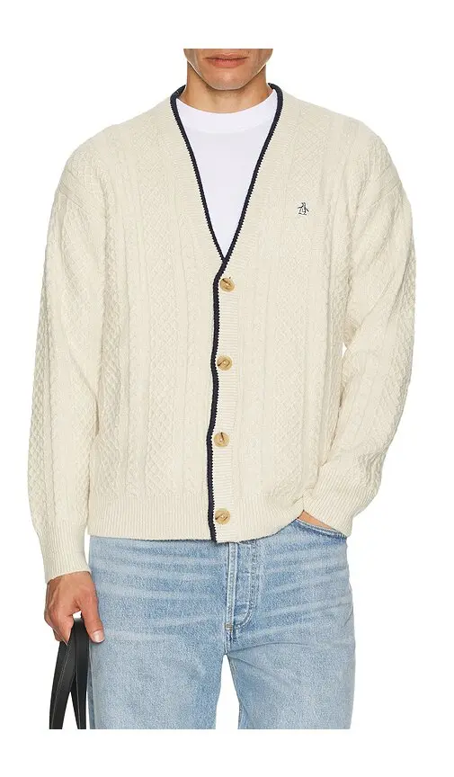 ORIGINAL PENGUIN Cable Knit Cardigan