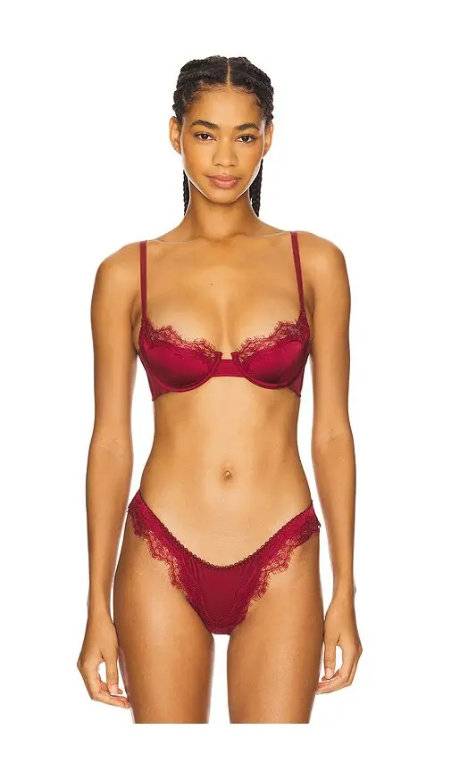 KAT THE LABEL X Sorrento Underwire Bra In Red - Rhubarb