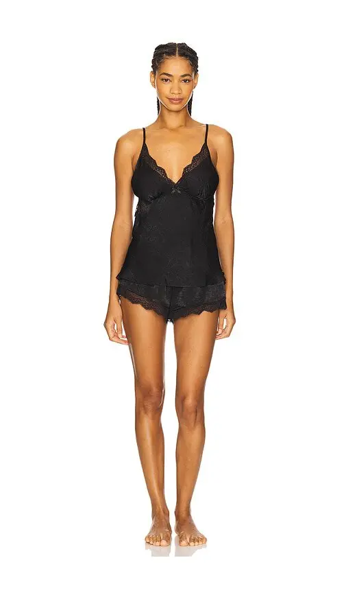 Flora Nikrooz Madelyn Sueded Charm Cami Set - Black