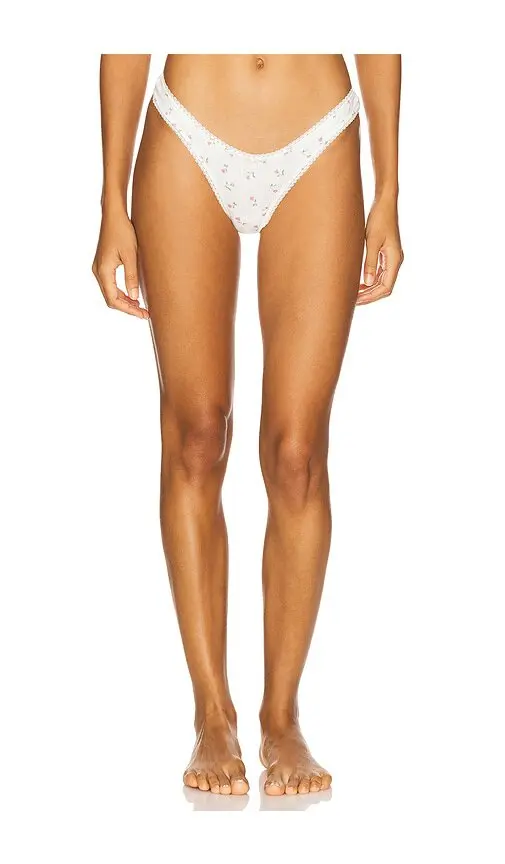 For Love & Lemons Elliana Thong Panty - White