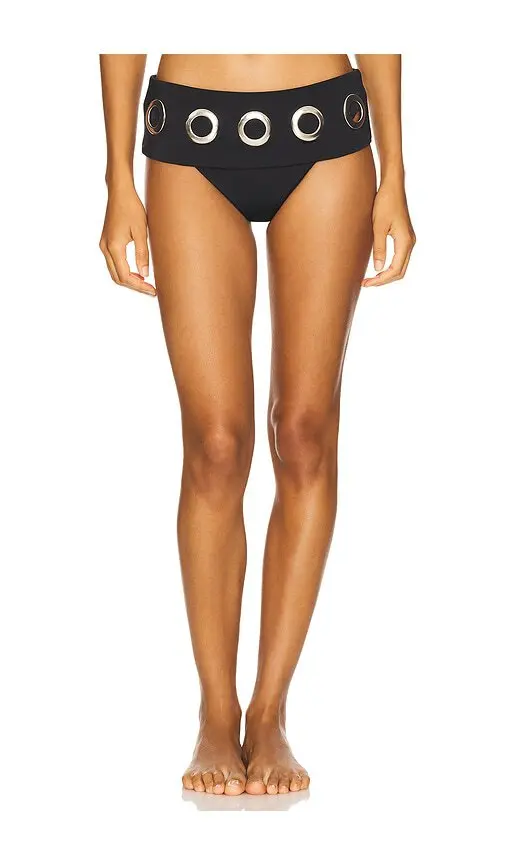 1XBLUE Eyelet Bikini Bottom - Black
