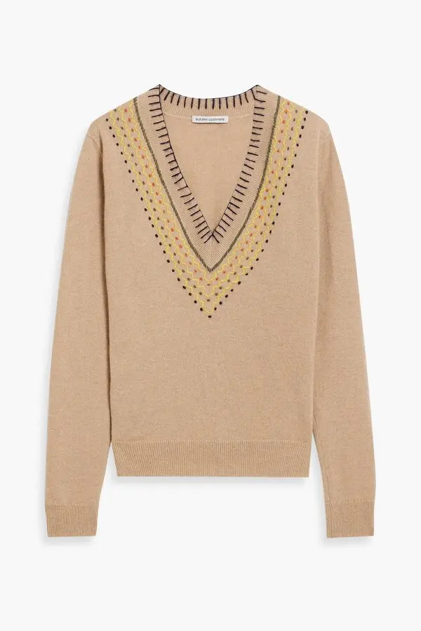 Autumn Cashmere Embroidered Cashmere Sweater