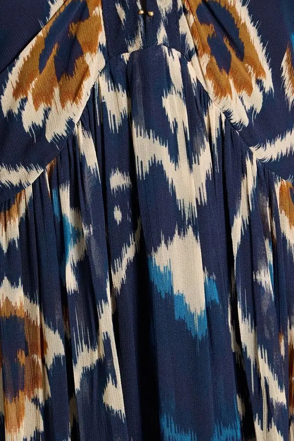 Farm Rio Printed Crepe De Chine Maxi Dress