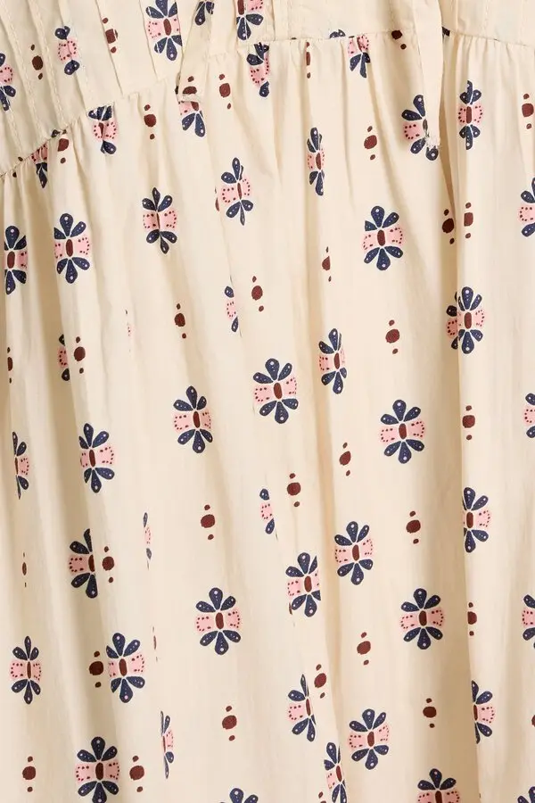Farm Rio Pintucked Printed Mini Dress