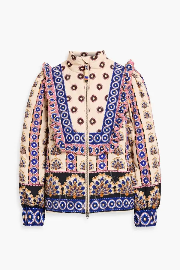 Farm Rio Floral-print Padded Shell Jacket