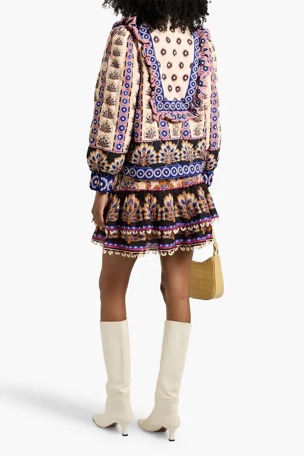 Farm Rio Floral-print Padded Shell Jacket
