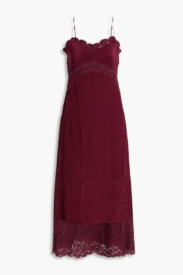 FARM Rio Purple Lace Sleeveless Midi Dress, Purple / L