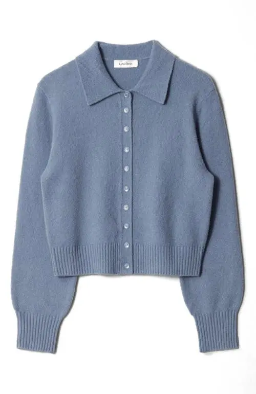 & Other Stories Collared Cardigan - Blue Medium Dusty