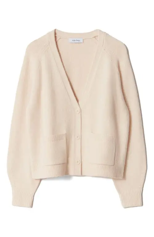 & Other Stories Patch Pocket Wool & Cotton Cardigan - Beige Dusty Light