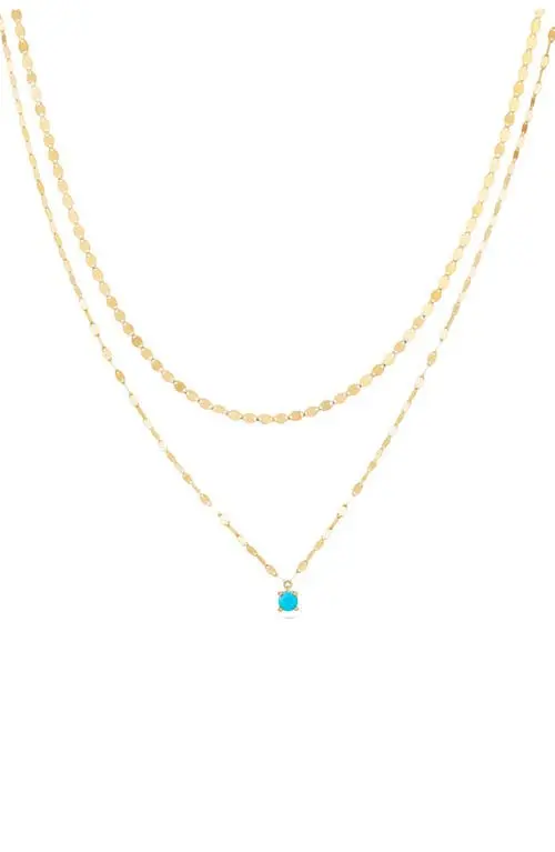 Lana Jewelry Solo Turquoise Necklace - Yellow Gold