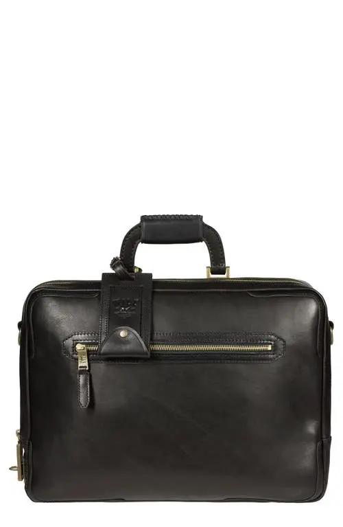 Will Leather Goods The Continental Leather Briefcase - Black