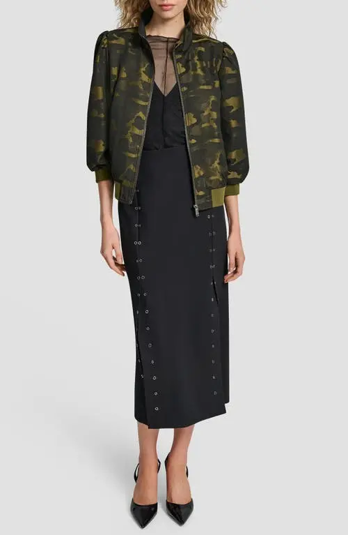 Dkny Camo Jacquard Bomber Jacket