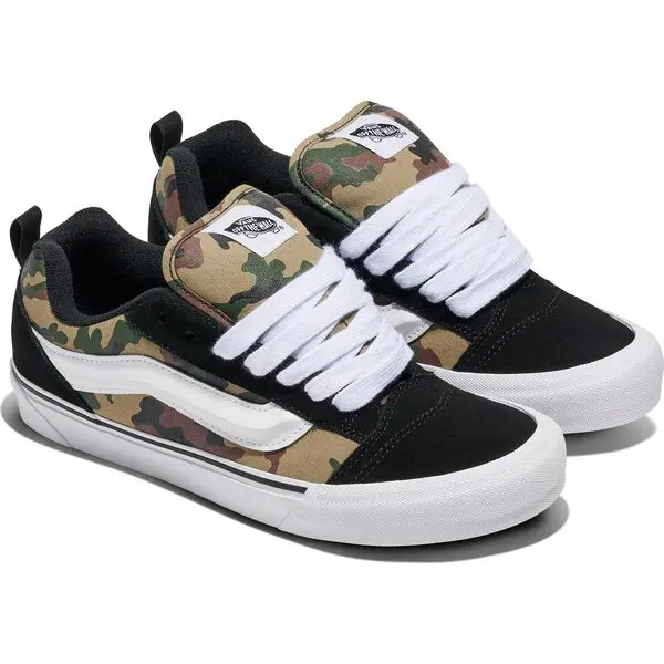 VANS Knu School Camo Sneakers - Camo Black/green