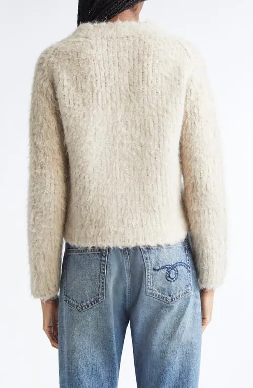 R13 Shrunken Mock Neck Alpaca Blend Sweater