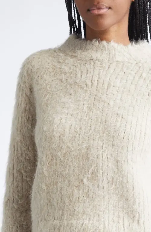 R13 Shrunken Mock Neck Alpaca Blend Sweater