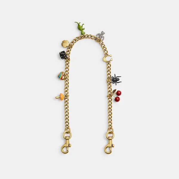 COACH Chain Strap With Charms - Brass/multi