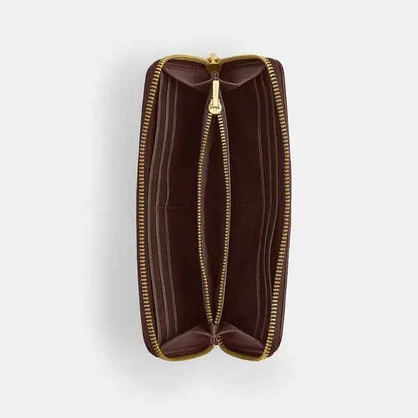 Coach Essential Slim Accordion Zip Wallet In Signature Jacquard