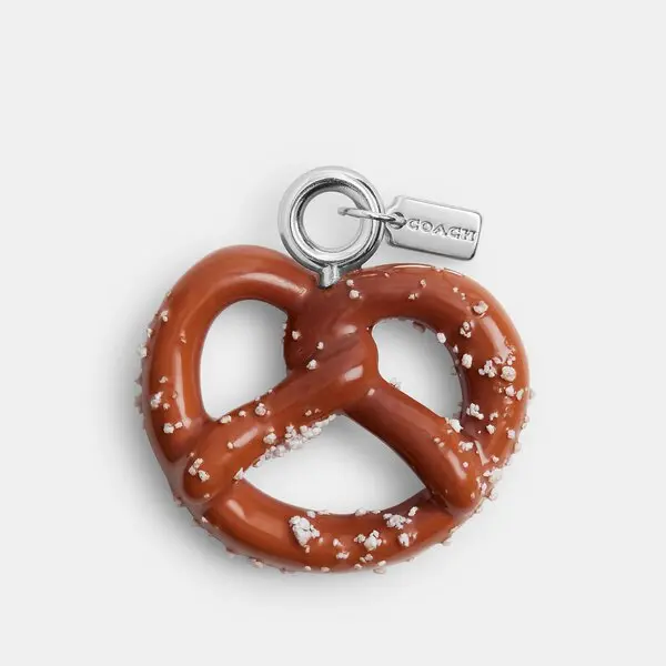 COACH Small Pretzel Shoe Charm - Silver/brown Multi
