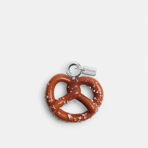 COACH Small Pretzel Shoe Charm - Silver/brown Multi