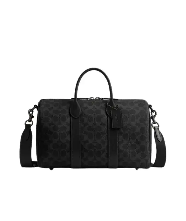 COACH Compass Bag 35 In Signature Canvas - Black Signature