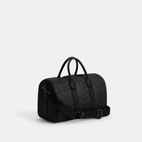 COACH Compass Bag 35 In Signature Canvas - Black Signature