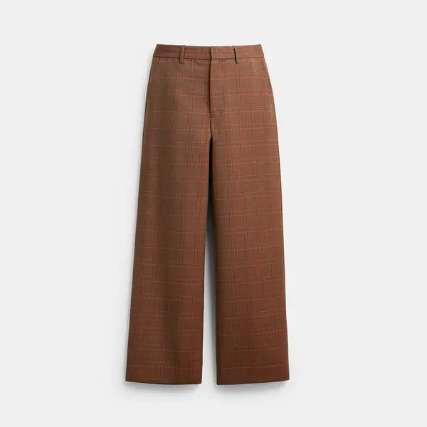 COACH Tailored Plaid Trousers