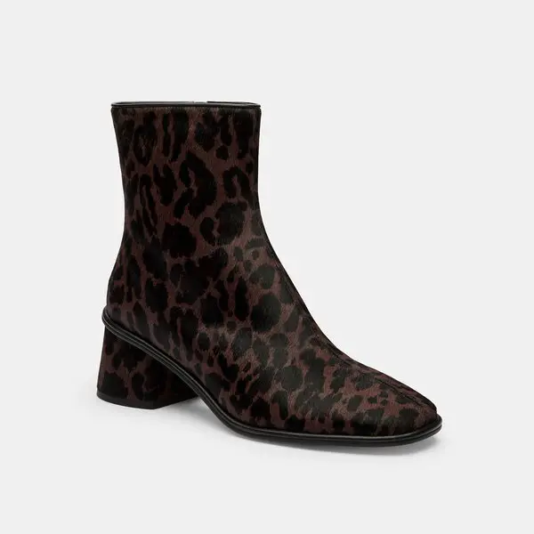 COACH Gigi Leopard Print Bootie - Dark Leopard