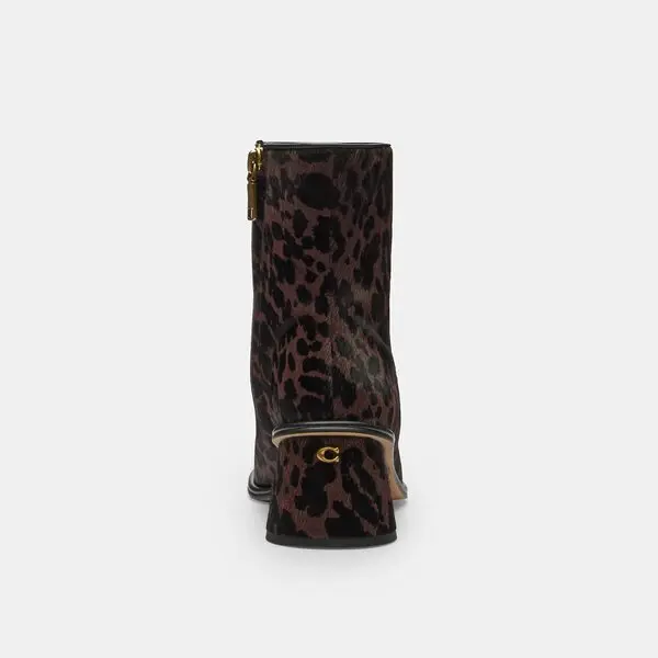 COACH Gigi Leopard Print Bootie - Dark Leopard