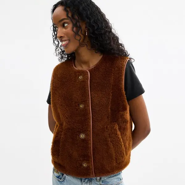 COACH Shearling Vest