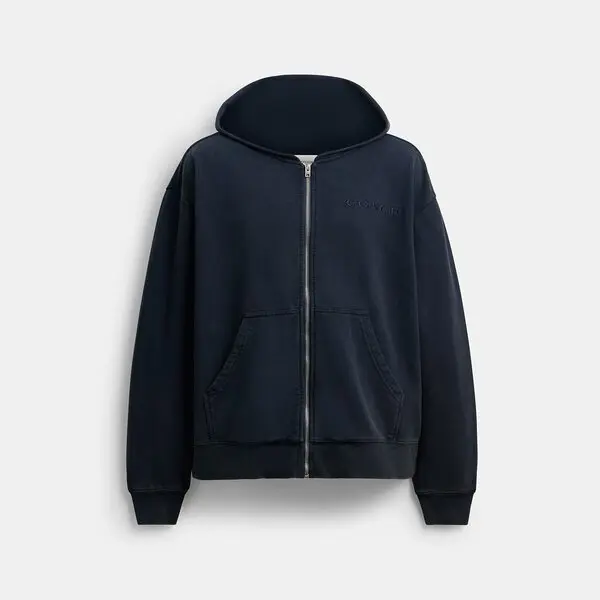 COACH Garment Dyed Zip Hoodie