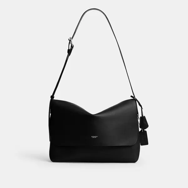 COACH Ludlow Leather Messenger Bag - Black