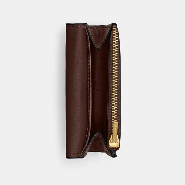 COACH Essential Flap Card Case - Brass/maple
