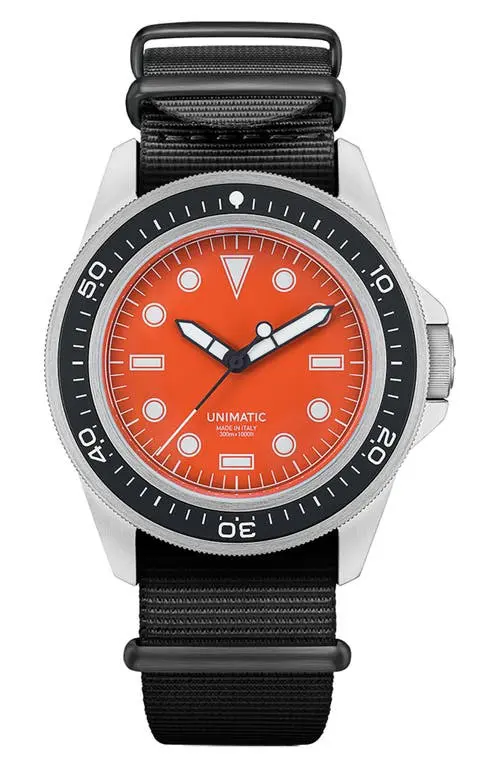 UNIMATIC Prodiver Automatic Strap Watch - Orange