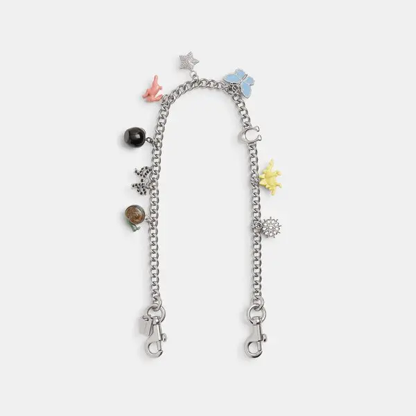 COACH Chain Strap With Charms - Silver/multi