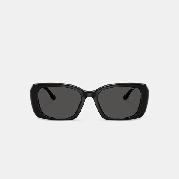 COACH Oversized Rectangle Sunglasses With C Hardware - Black