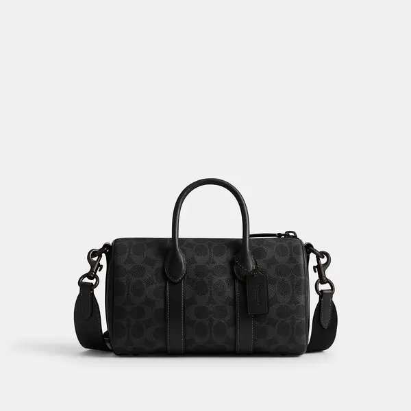 COACH® Compass Bag 25 In Signature Canvas - Black Signature