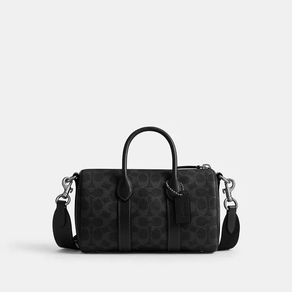 COACH Compass Bag 25 In Signature Canvas - Black Signature