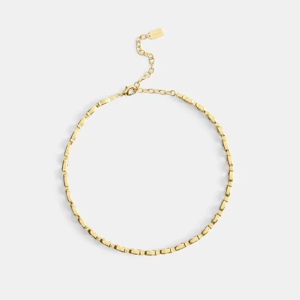 COACH® Beveled Signature Link Chain Choker - Gold