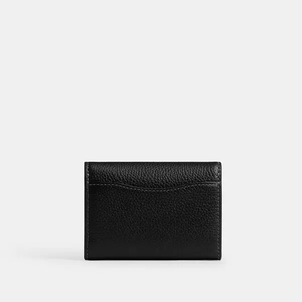 COACH Essential Flap Card Case - Brass/black