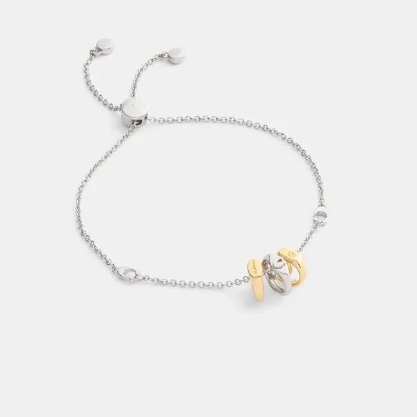 Coach Signet Slider Bracelet - Gold/silver