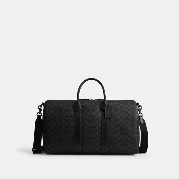 COACH® Compass Bag 45 In Signature Canvas - Black Signature