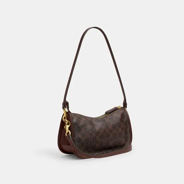 COACH Waverly Bag In Signature Canvas - Brass/maple