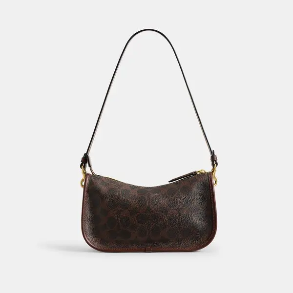 COACH Waverly Bag In Signature Canvas - Brass/maple