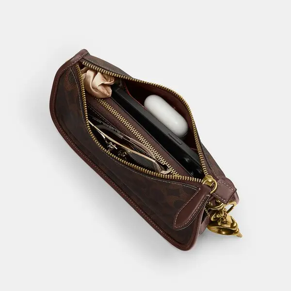COACH Waverly Bag In Signature Canvas - Brass/maple