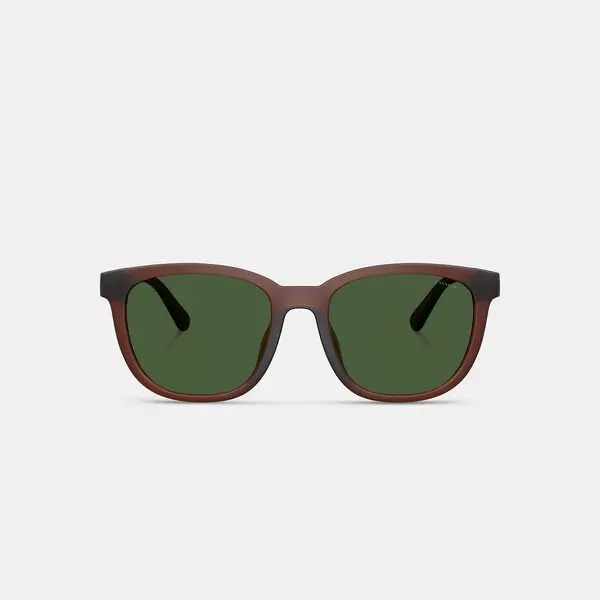 COACH Textured Square Frame Sunglasses - Brown